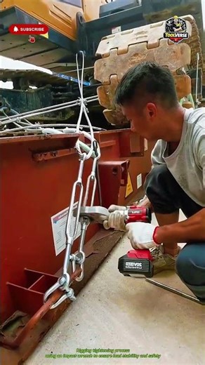 Securing Rigging with an Impact Wrench for Maximum Safety #construction