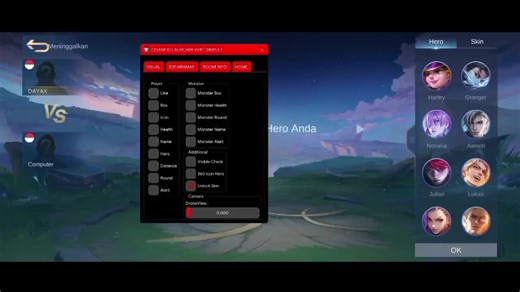 Unlock All Skins in Mobile Legends with Map Hack