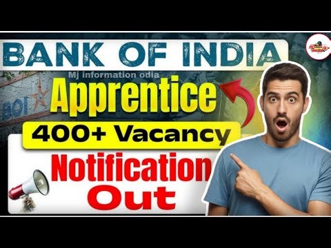 Bank of India Apprentice Recruitment 2025 || Bank of India Recruitment 2025// skill India Apprentice