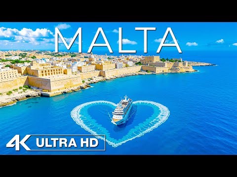 Malta 4K 🌊 Deep Voyage | Turquoise Mediterranean Sea, Historic Coast & Island Escape