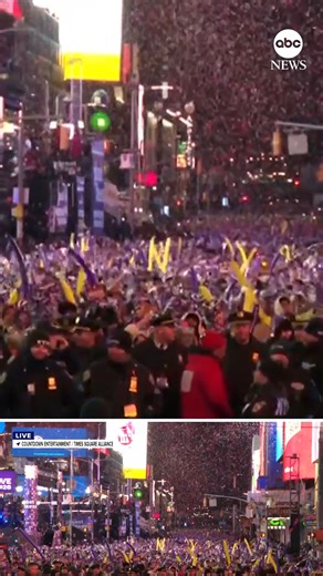 The Times Square ball dropped as confetti flew in New York City to celebrate the new year. https://abcnews.visitlink.me/0RwMd4 | ABC News