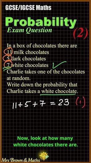 Quick GCSE/IGCSE probability question — can you get it right? #mrsbrownandmaths #gcsemaths #igcse