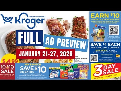 *FULL AD* Kroger Ad Preview for 1/21-1/27 | MEGA SALE, NEW Weekly Digitals, NEW 3 Day Sale, & MORE
