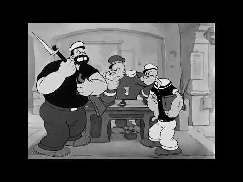 [1942] Popeye I'm In The Army Now 💪🥬 | Classic WWII Popeye Cartoon (Enhanced & Restored)