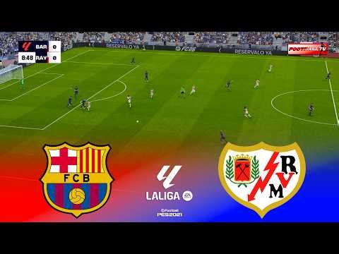 🔴Barcelona vs Rayo Vallecano - Spanish La Liga 2026 | Pes 21 Gameplay Simulation