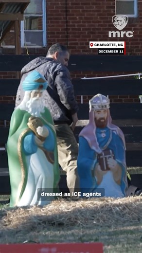 A North Carolina man took it upon himself to remove the anti-ICE portion of a woke nativity scene. Buy that man a beer! | CNSNews.com