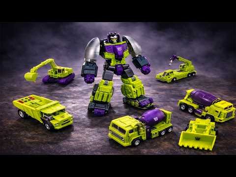 Giant DEVASTATOR Reactiated - Optimus Prime Rage vs Constructicons Combiner Stopmotion REVENGE