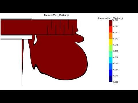 Blast venting with baffles