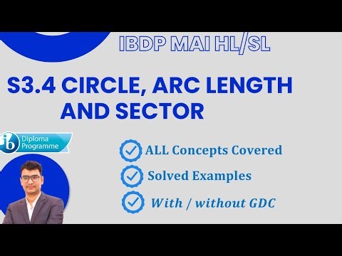 IB DP MAI HL SL 3.4 Circle, arc length, sector, segment