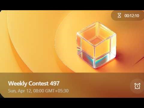 Leetcode Weekly Contest 497 LIVE || #leetcode #coding #programming #contest