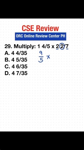 CSE Review: Multiplying Mixed Numbers | ORC Online Review PH