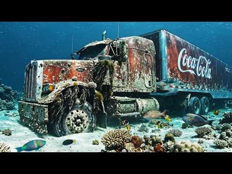 Deep Sea Recovery! Kenworth T680 Coca-Cola Refrigerated Trailer Found After 20 Years Underwater