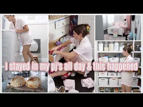 Pajamas & Productivity! REALISTIC WHOLE HOUSE RESET | Cleaning Motivation + Dinner + Dreaming + Fun