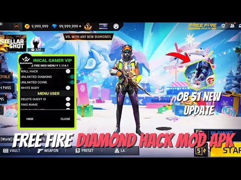 FREE FIRE NEW DIAMOND HACK || FF NEW MOD MENU APK || UNLIMITED DIAMOND SCRIPT