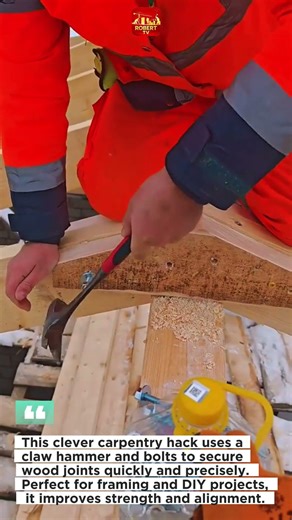 Smart Carpentry Hack Using Claw Hammer & Bolts | Genius Wood Joint Trick!