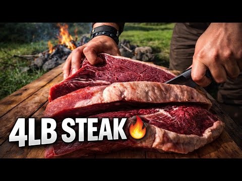 I Cooked a 4lb Steak Over Open Fire | Ultimate Outdoor Cooking