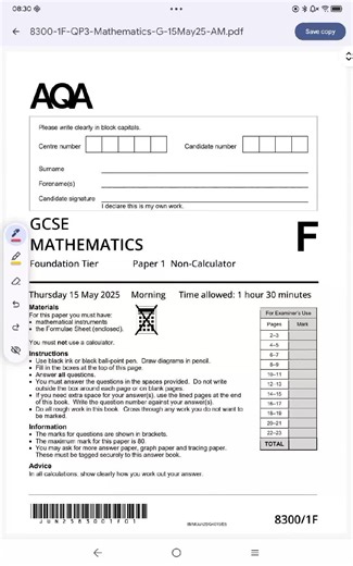 more questions from the foundation GCSE maths paper one, 2025. none of these are particularly difficult, but there are key details and skills you need to be knowing/practising in order to be successful. at this point you all know these skills, and you all know what to do, but you need to be practising exam questions to spot where the questions are leading you and figure out what they're actually asking you! #maths #gcse #revision #gcsefoundation #foundationmaths