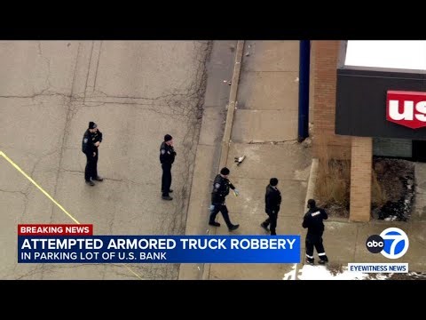 Armored truck attempted robbery sparks large police response outside south suburban bank: official