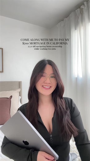 pay my $700 mortgage with me (recently refinanced my home so that’s why the monthly payment is lower) #refinance #mortgage #home #homeowner #personalfinance