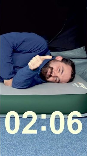 This inflatable mattress can self inflate with someone lying on it!