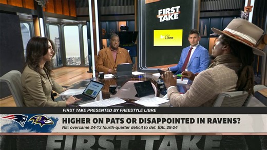 "I'm believing in the New England Patriots." ✍️ Cam Newton reacts to the New England Patriots SNF win over the Baltimore Ravens 🏈 | ESPN First Take