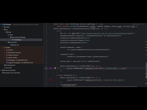 Making Java Minecraft Plugin