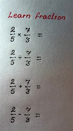 Unstoapable Study on Instagram: "Learn Fraction 🔥😊 #fblifestyle #unstoapablestudy #unstoapablestudy0111 #mathtricks #fractions"