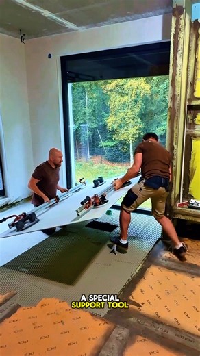 LARGE FORMAT TILE INSTALLATION WITH SUPPORT TOOL