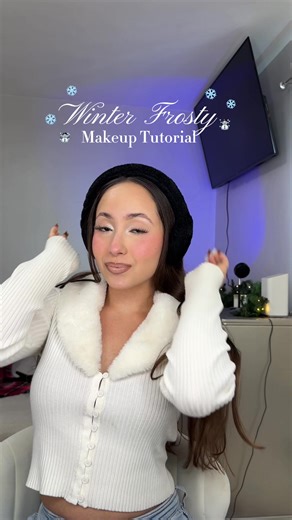 Frosty Winter makeup Tutorial ❄️💕 Products: @CeraVe moisturizer cream @e.l.f. Cosmetics power grip primer @Armani beauty luminous silk foundation (shade 4.5) @Makeup By Mario contour stick (medium) @tarte cosmetics shape tape @loréal paris usa infallible concealer (shade vanilla), infallible blur-fection setting powder in translucent , infallible blush in fearless corral @Saie dew blush in sweetie @Urban Decay Cosmetics moon dust eyeshadow in cosmic @DanessaMyricksBeauty yummy skin setting spra