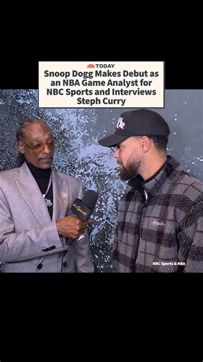 snoop dogg interviewed steph curry at the nba game on monday 🔥 🎬: NBC Sports/NBA | Today Show