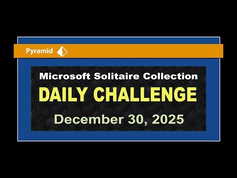 Microsoft Solitaire Collection | Daily Challenge December 30, 2025 | Pyramid Medium