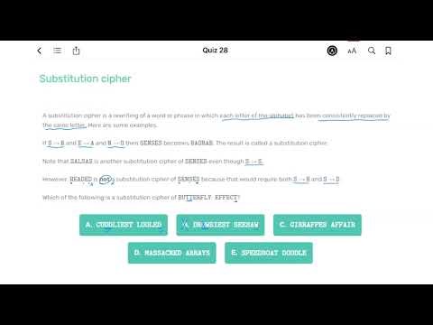 28. Encoding and Computational Logic - Substitution Cipher