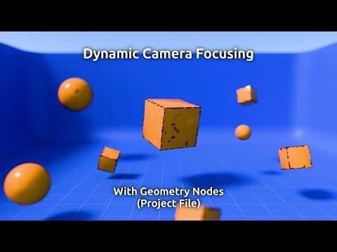 How to set up dynamic camera focusing using geometry nodes with raycasting in Blender