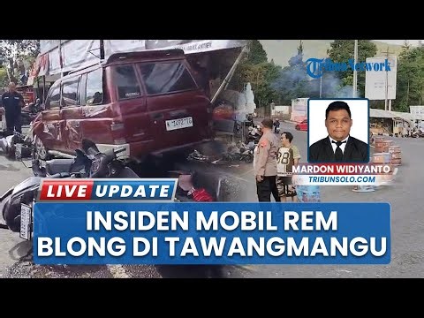 Rem Blong, Mobil Panther Seruduk Motor & Warung di Tawangmangu Karanganyar, Pedagang Jadi Korban