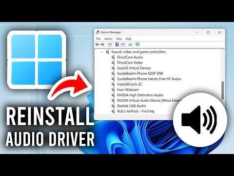 How To Reinstall Audio Driver In Windows 11/10 - Laptop or PC