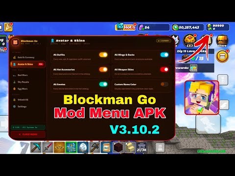 Blockman Go 3.10.2 New Mod Menu Panel Download With Unlimited G-Cube And Mega Menu