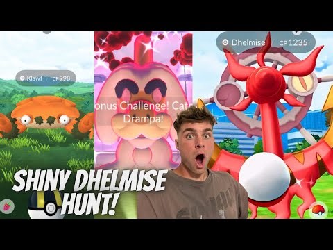 ✨NEW Shiny Dhelmise Hunt, Klawf, Dynamax Drampa Raids and SHINY BOOSTS In Pokemon Go!✨
