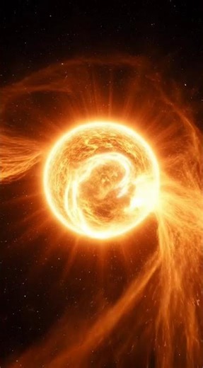 Solar Storm Eruption ☀️ | Powerful Solar Winds... sun# space# cosmic#art