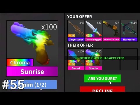 MM2 TRADING MONTAGE #55 (INSANE WINS!!!)