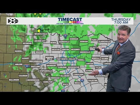 DFW Weather | Light rain expected in parts of North Texas Thursday morning in 14 day forecast