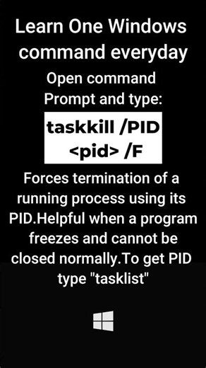 taskkill command explained | #shorts | #computer