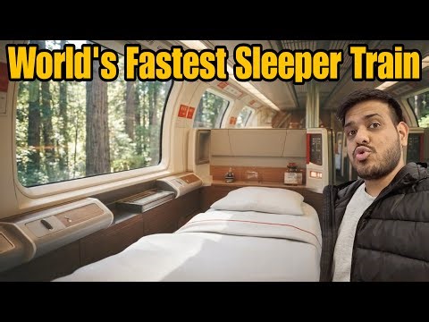 Bedroom inside World's Fastest Sleeper Train : Shanghai To Hong Kong 🇨🇳😳