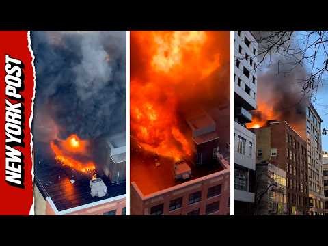 Ruptured Propane Cylinders Explode Off the Top of Toronto Building