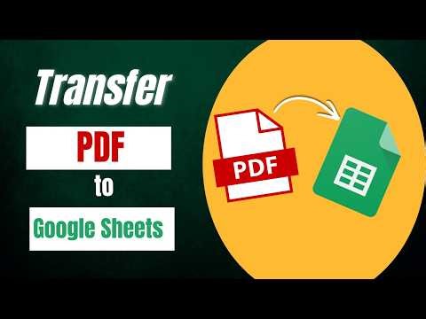 How To Extract PDF Data to Google Sheets Directly! Google Workspace Studio