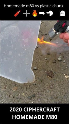 m80 firecracker explodes plastic everywhere