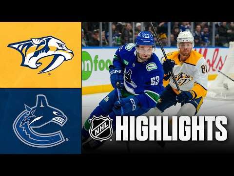 Predators vs. Canucks | NHL Highlights | March 12, 2026