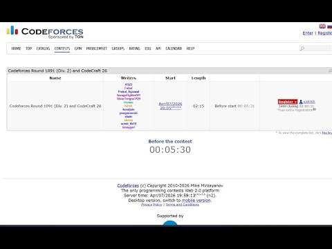 Codeforces Round 1091 (Div. 2) and CodeCraft 26 || #codeforces #live