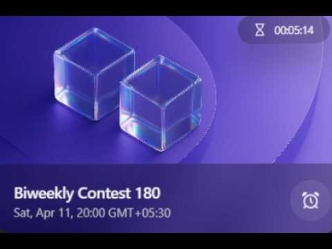 Leetcode BiWeekly Contest 180 LIVE || #leetcode #coding #programming #contest