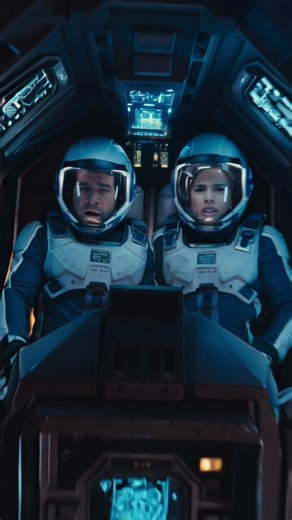 Astronauts Turbulence into new planet scene