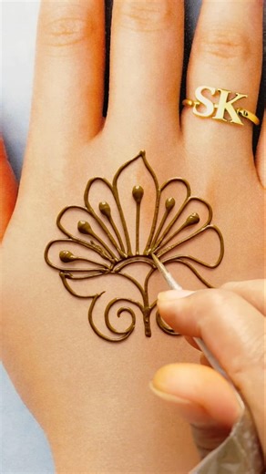 Easy Mehndi Design for Beginners ✨ | Step by Step”“Minimal Mehndi Design 💫 | Less is More Trend”